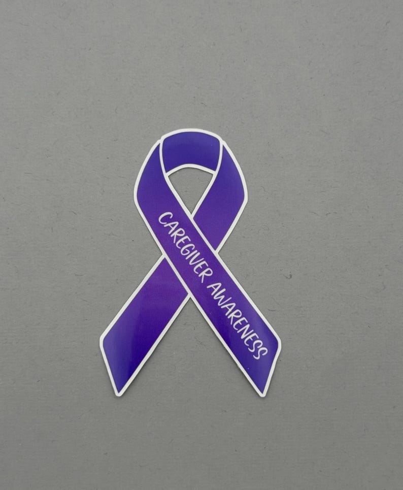 Caregiver Awareness Ribbon Sticker | Water Resistant Sticker - Etsy