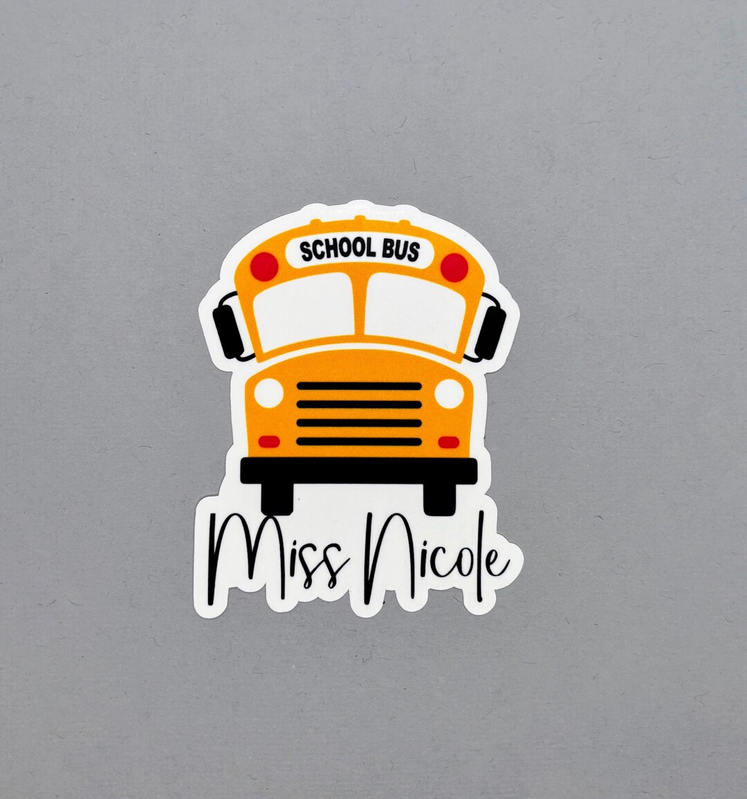 Personalized School Bus Driver Sticker Gift for School Bus Driver Gift ...