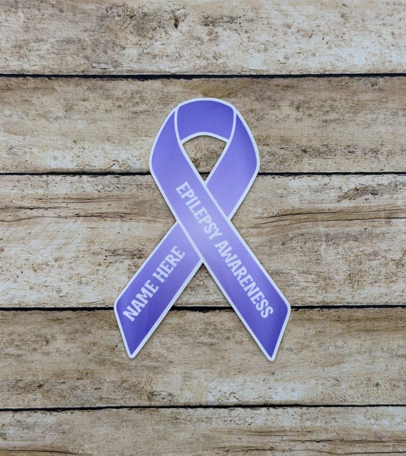 Epilepsy Awareness Custom Ribbon Sticker | Water Resistant Sticker - Etsy