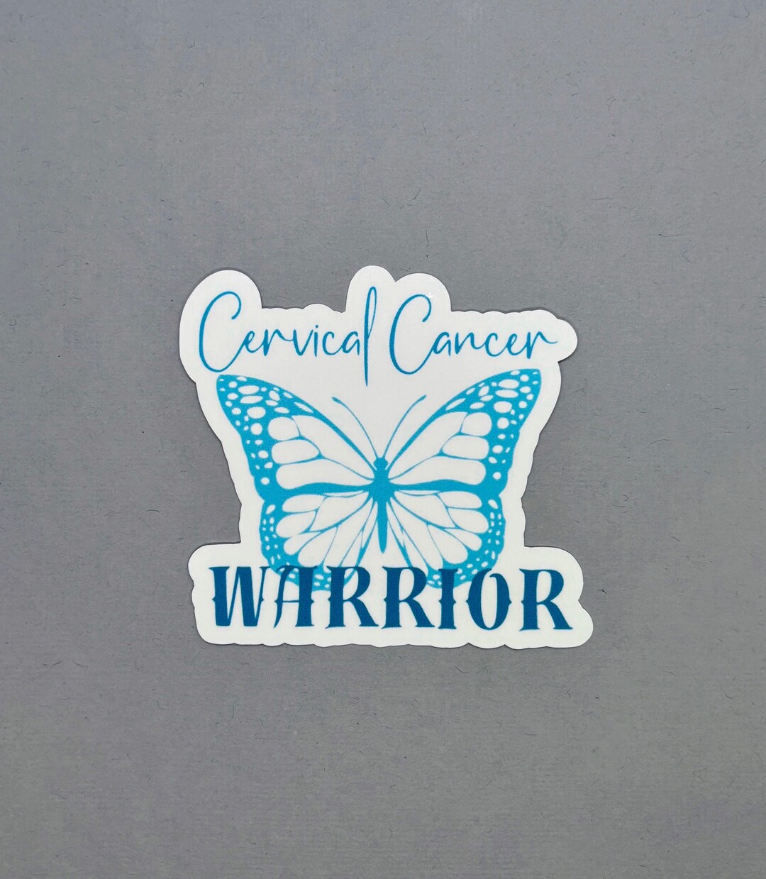 Cervical Cancer Warrior Butterfly Sticker | Cervical Cancer Sticker ...