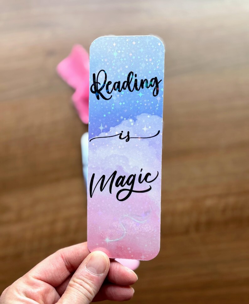 Reading is Magic Holographic Bookmark | Gift for Mom | Gift for Readers ...
