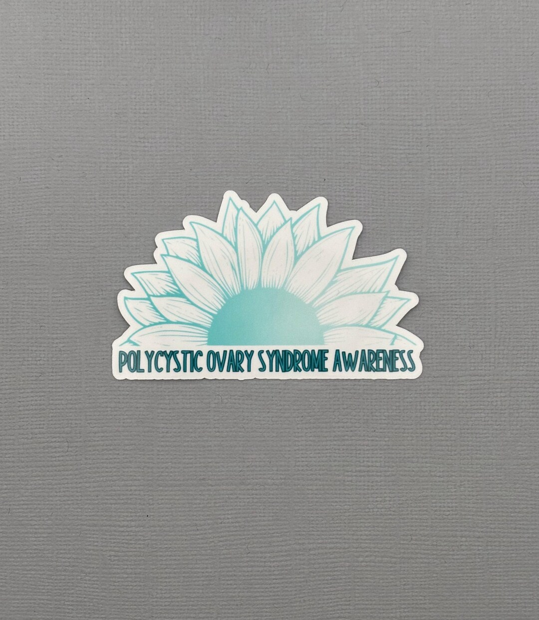 Polycystic Ovary Syndrome Awareness Sunflower Sticker | PCOS Sticker ...