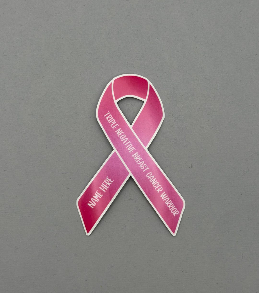 Triple Negative Breast Cancer Warrior Custom Ribbon Sticker | Water ...