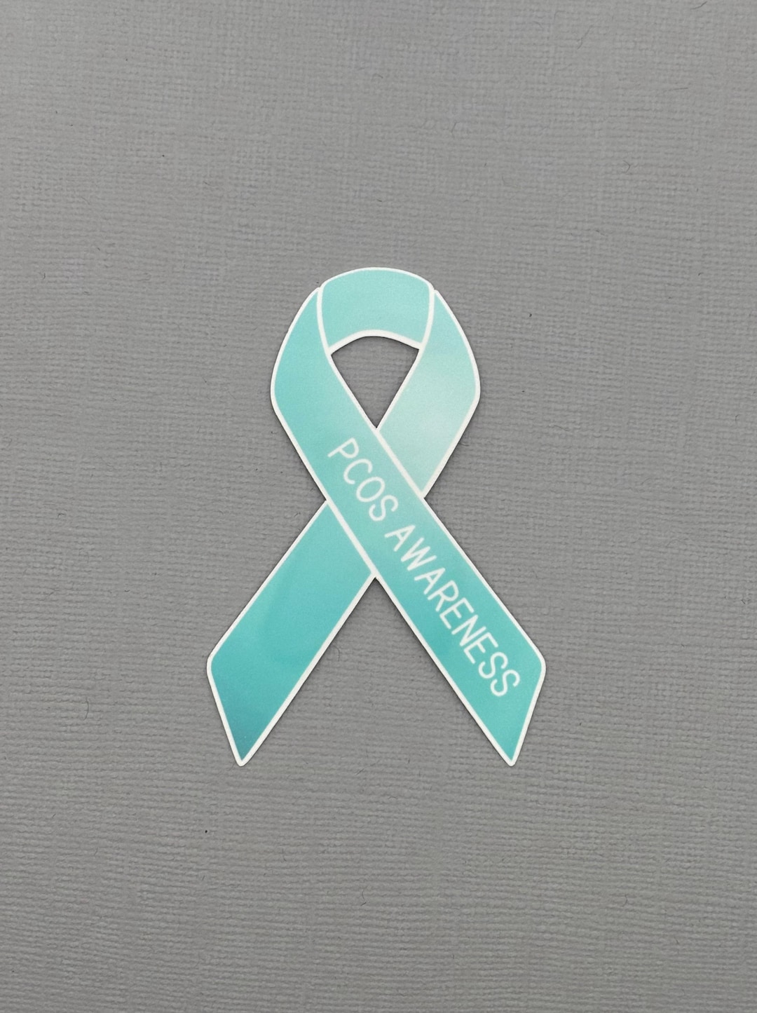 PCOS Awareness Ribbon Sticker | PCOS Sticker | Polycystic Ovary ...