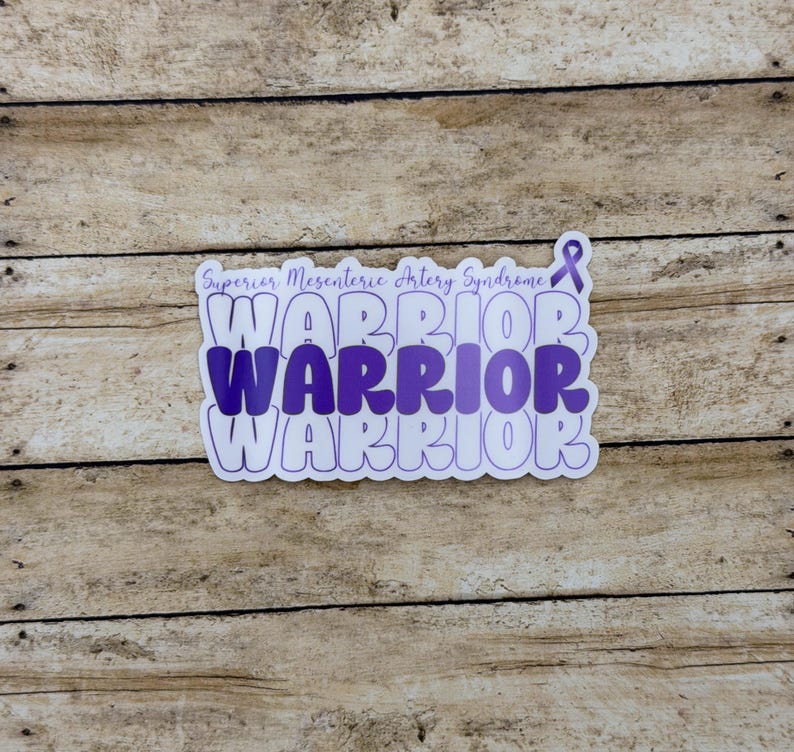 Superior Mesenteric Artery Syndrome Warrior Sticker | SMAS | Water ...