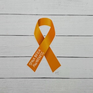 Spina Bifida Awareness Ribbon Sticker | Spina Bifida Sticker | Spina ...
