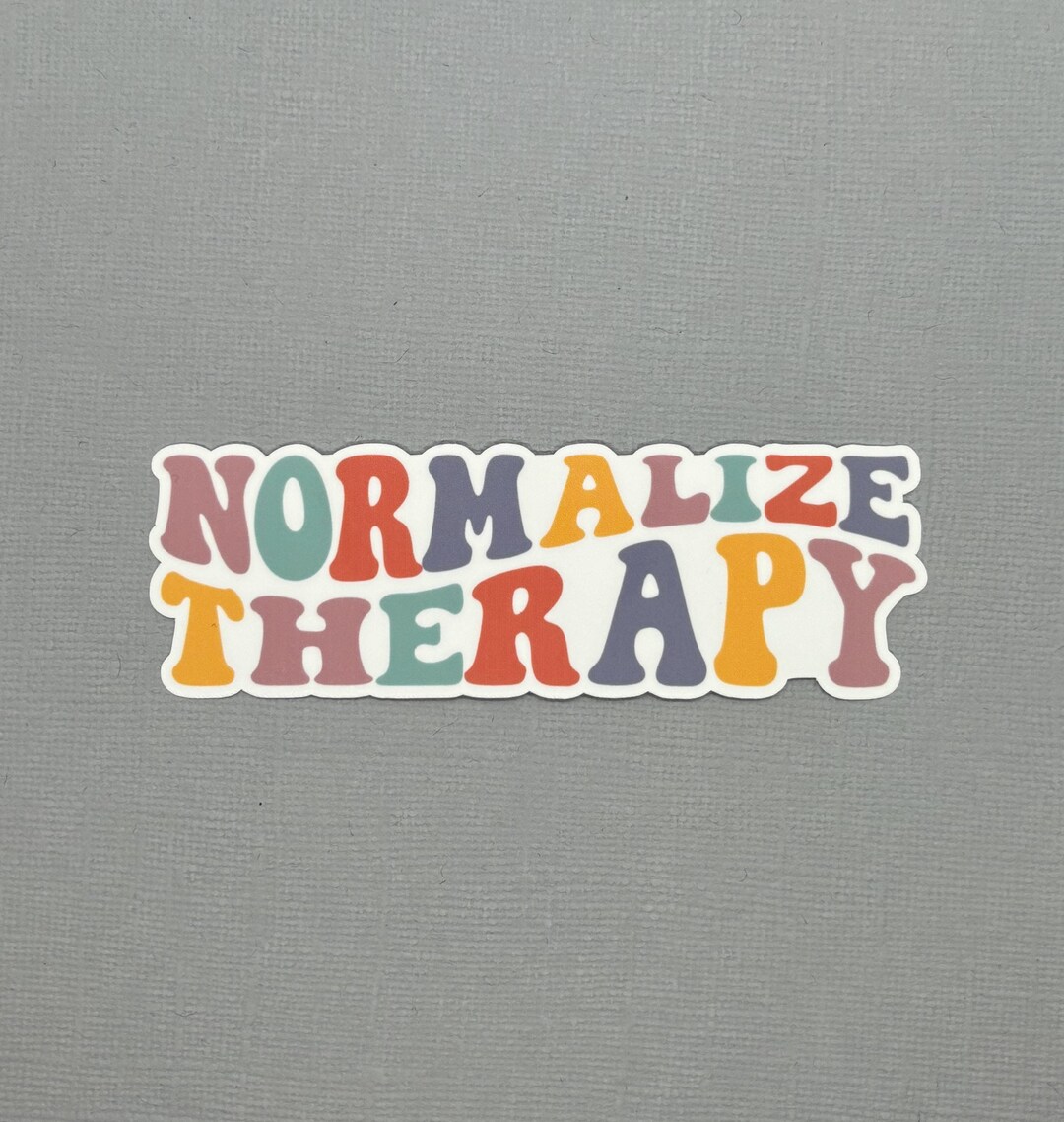 Normalize Therapy Retro Sticker Mental Health Awareness Mental Health ...