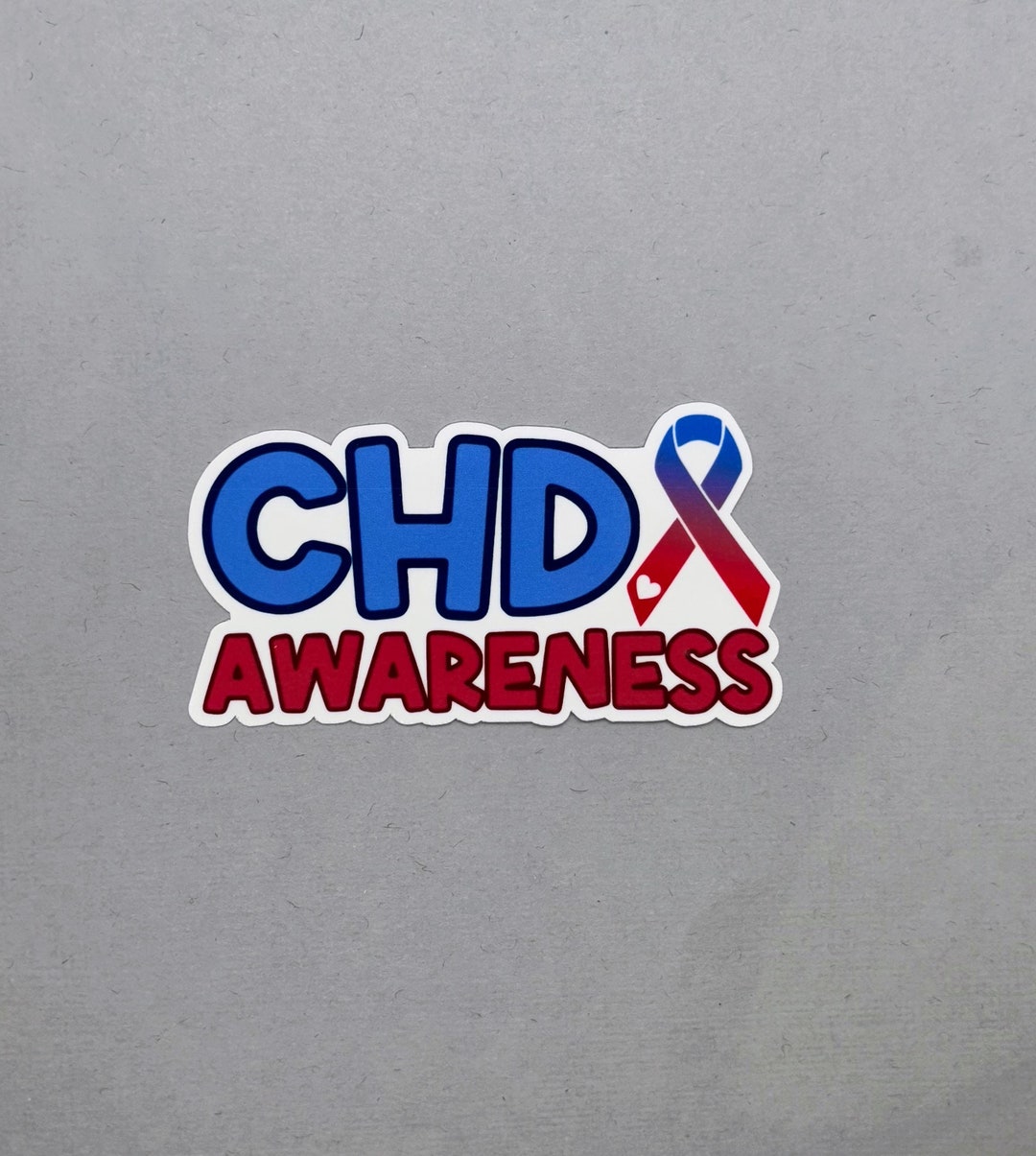 CHD Awareness With Ribbon Sticker | Congenital Heart Defect Awareness ...