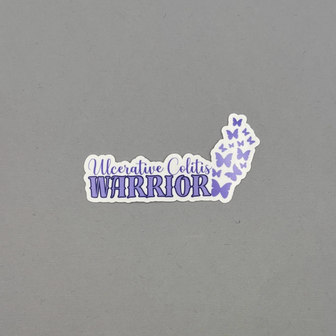 Ulcerative Colitis Warrior Butterflies Sticker | Ulcerative Colitis ...