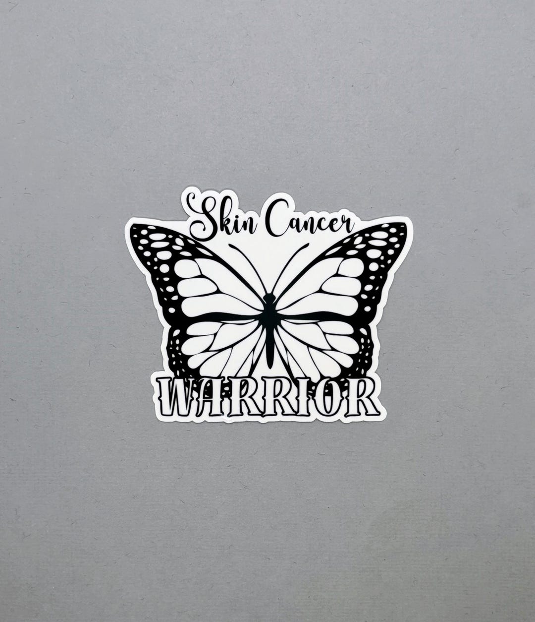 Skin Cancer Warrior Butterfly Sticker | Skin Cancer Sticker | Skin ...