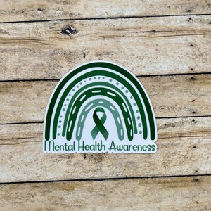 Mental Health Awareness Rainbow Sticker | Mental Health Awareness ...