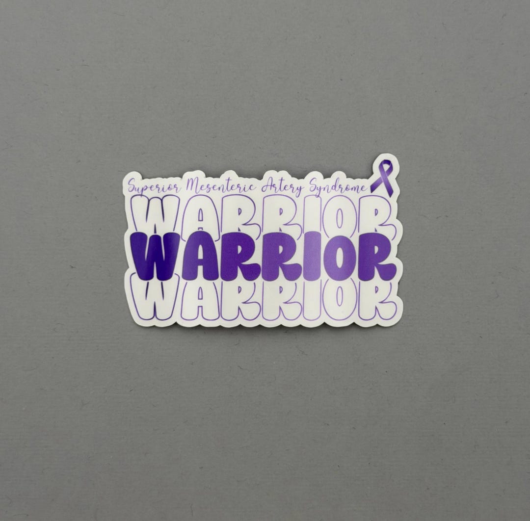 Superior Mesenteric Artery Syndrome Warrior Sticker | SMAS | Water ...
