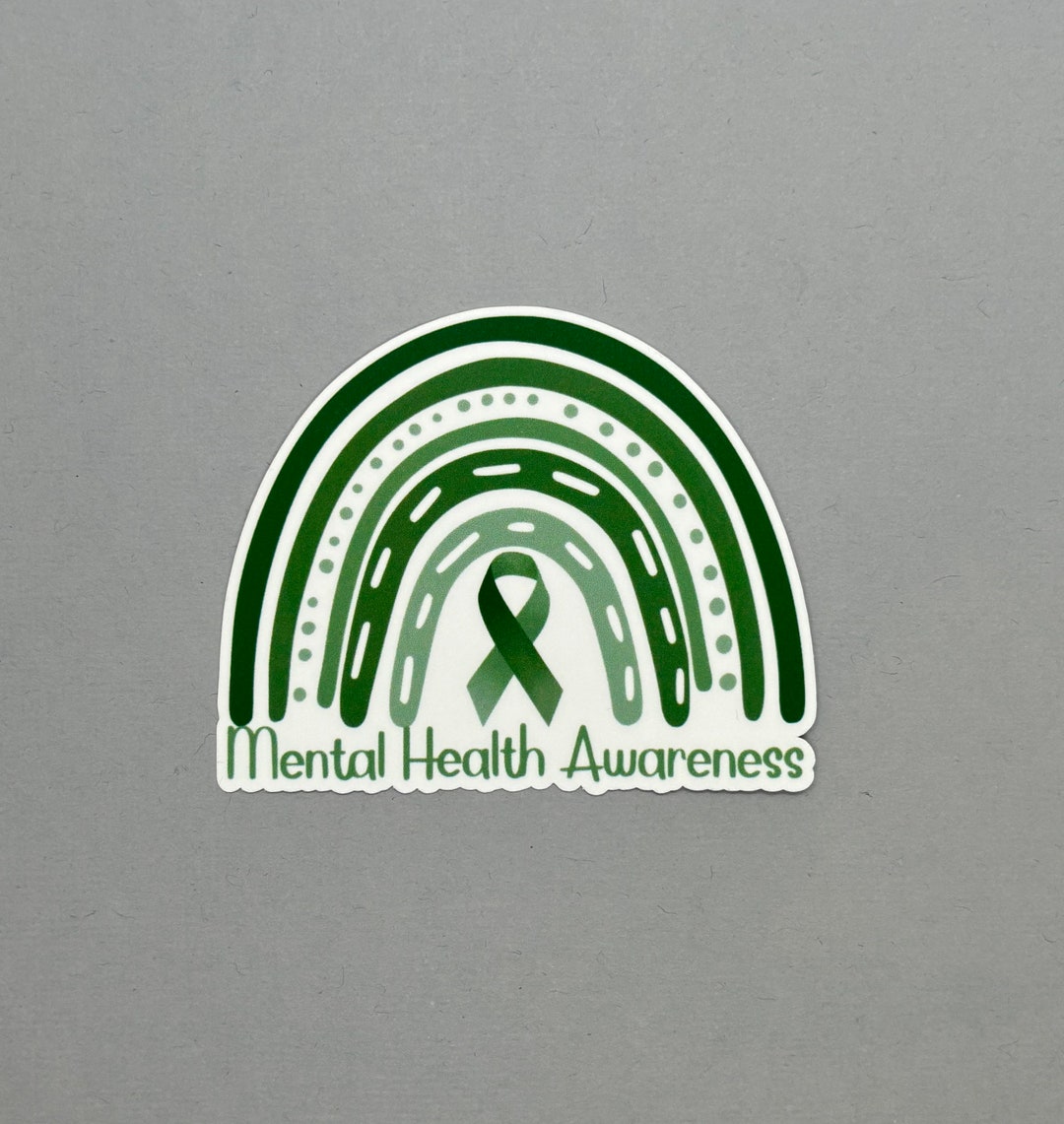 Mental Health Awareness Rainbow Sticker | Mental Health Awareness ...