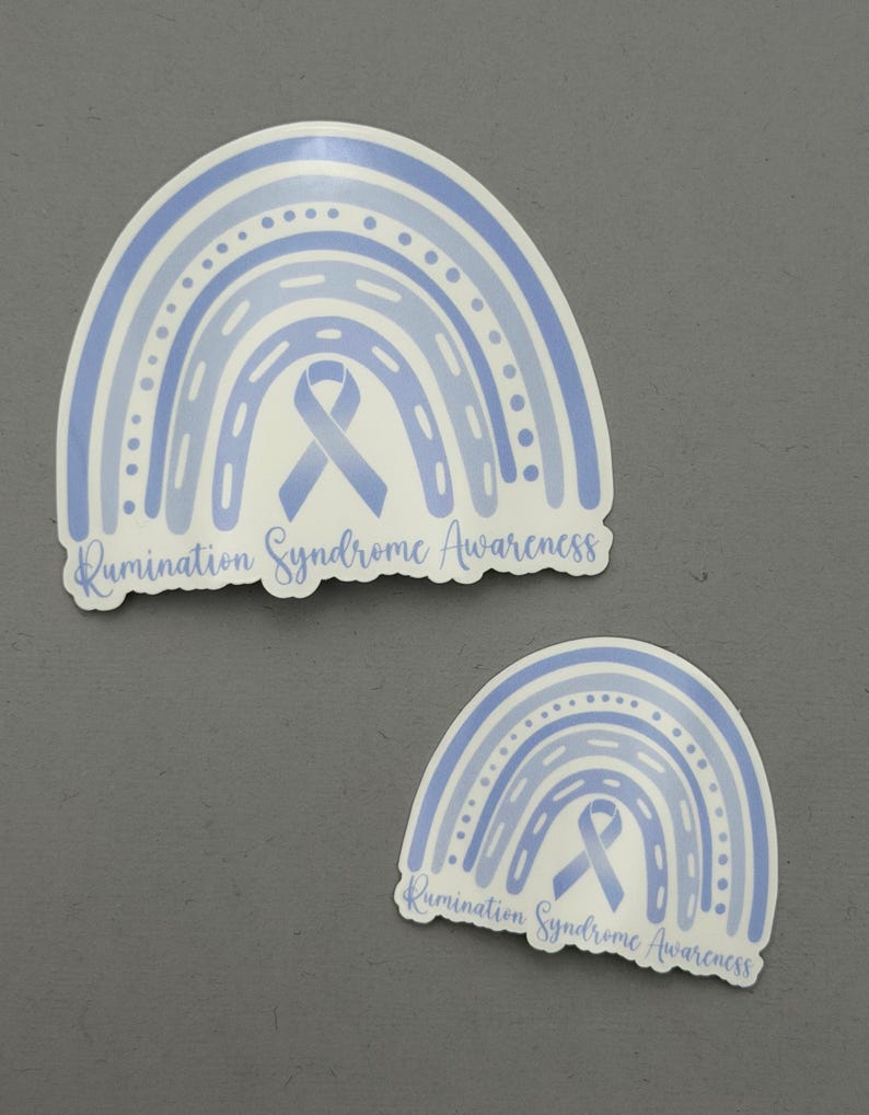 Rumination Syndrome Awareness Rainbow Sticker | Water Resistant Sticker ...