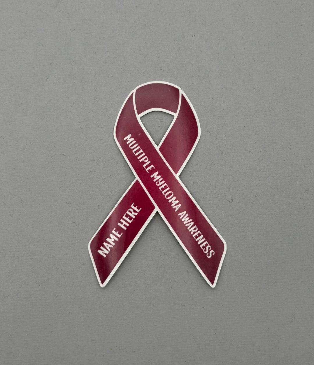Multiple Myeloma Awareness Custom Ribbon Sticker | Water Resistant ...