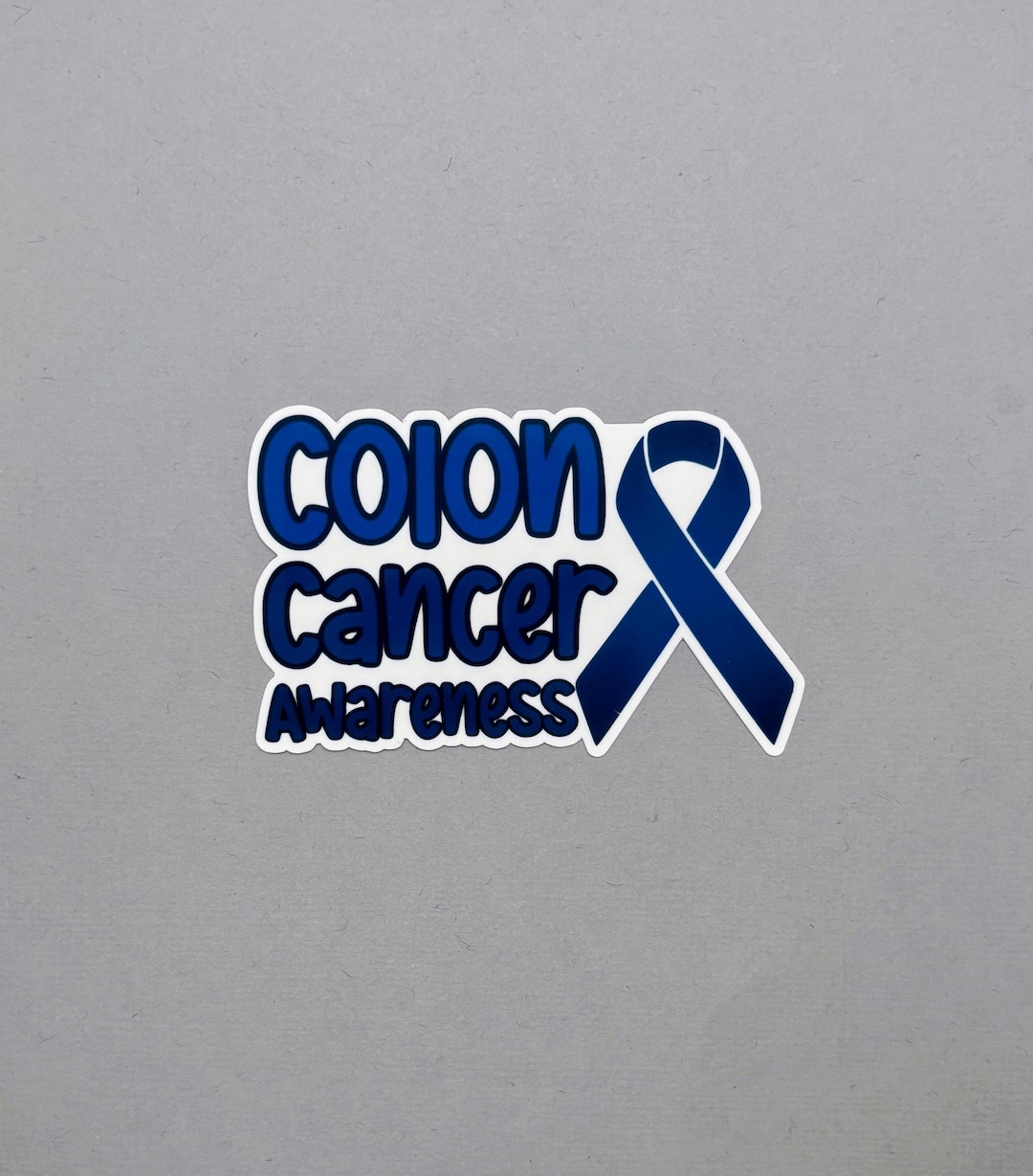 Colon Cancer Awareness With Ribbon Sticker | Colon Cancer Sticker ...
