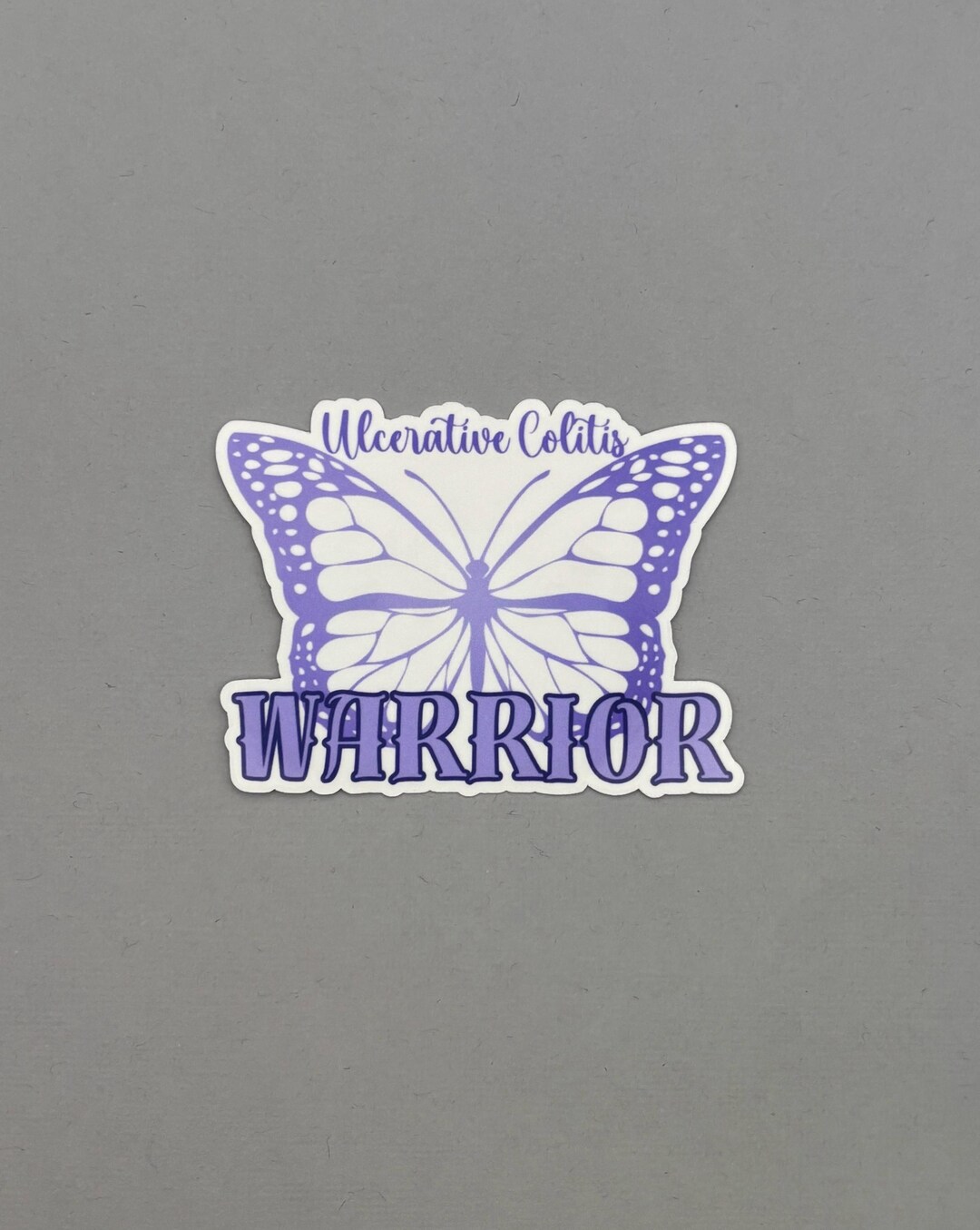 Ulcerative Colitis Warrior Butterfly Sticker | Ulcerative Colitis ...
