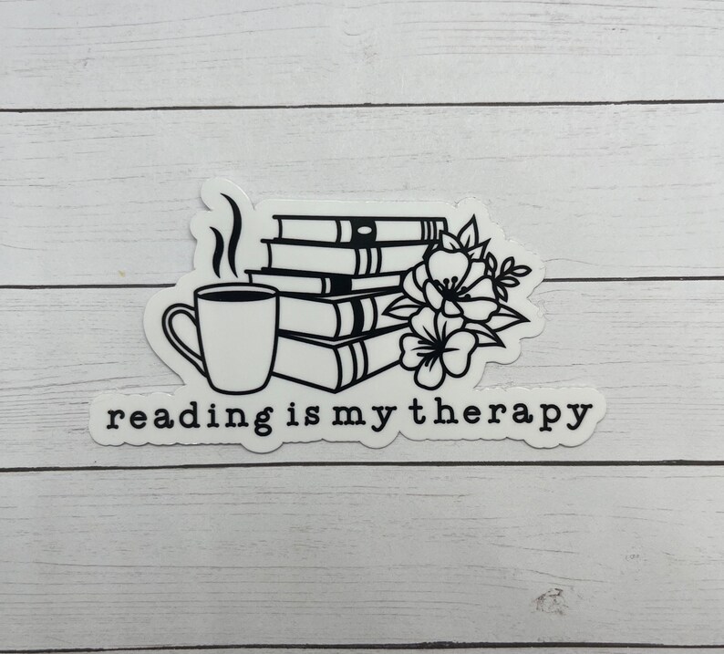 Reading is My Therapy Sticker Bookworm Gifts for Mom Gifts for Her ...