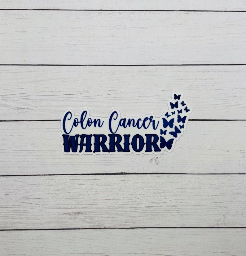 Colon Cancer Warrior Butterflies Sticker | Colon Cancer Sticker | Colon ...