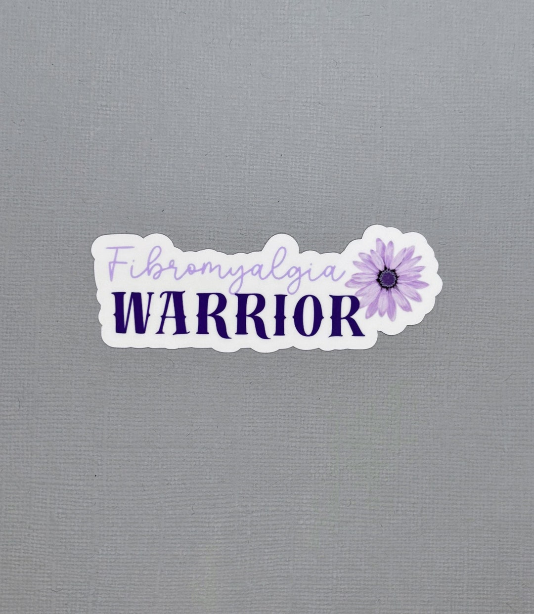 Fibromyalgia Warrior With Flower Sticker | Autoimmune Disease Sticker ...