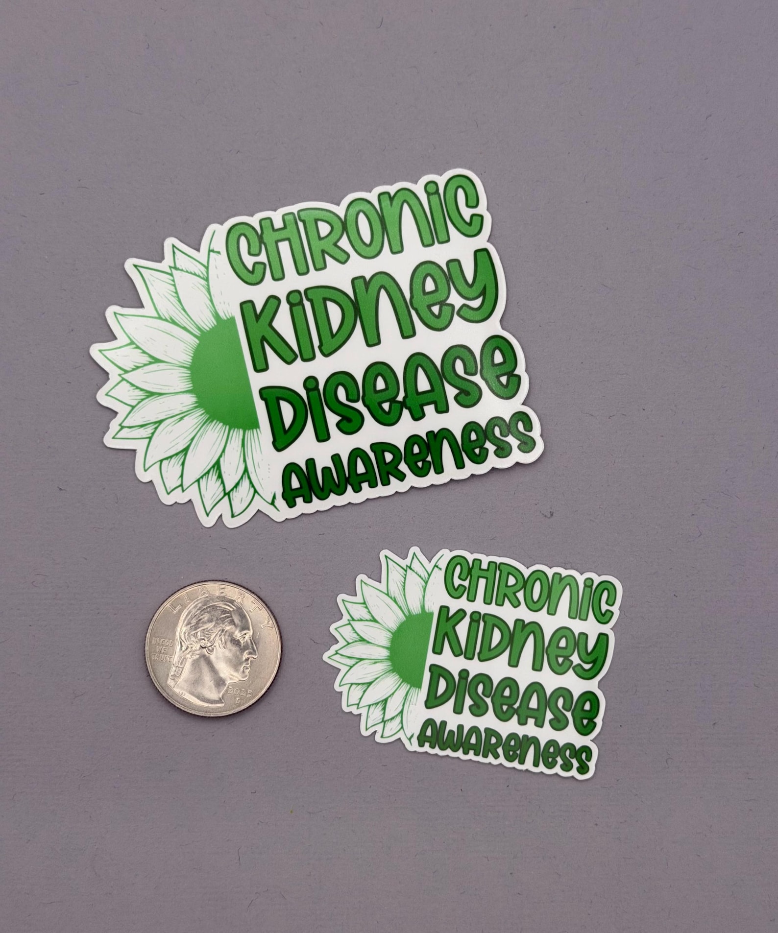 Chronic Kidney Disease Awareness Sunflower Sticker | CKD Awareness ...
