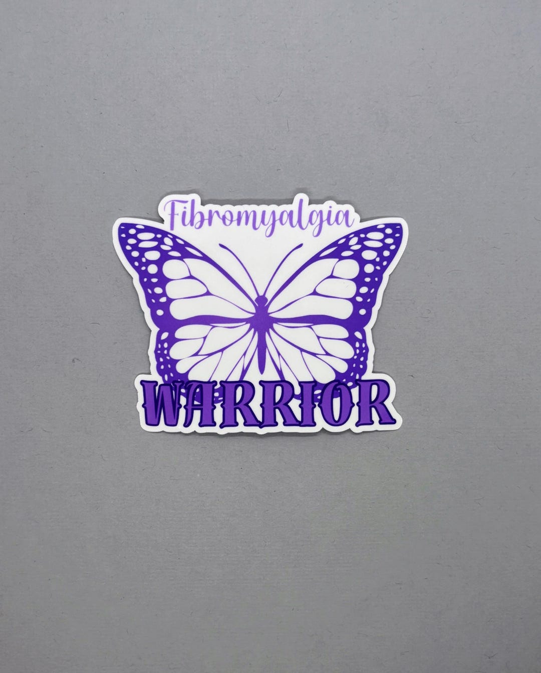 Fibromyalgia Warrior Butterfly Sticker | Fibromyalgia Awareness Sticker ...