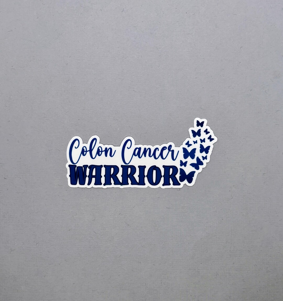 Colon Cancer Warrior Butterflies Sticker | Colon Cancer Sticker | Colon ...