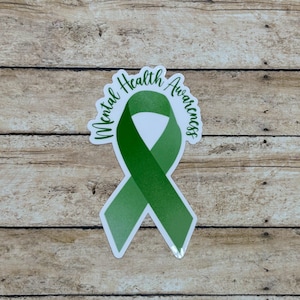 Mental Health Awareness Ribbon Sticker | Mental Health Awareness ...