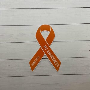 MS (multiple Sclerosis) Awareness Custom Ribbon Sticker | MS Sticker ...