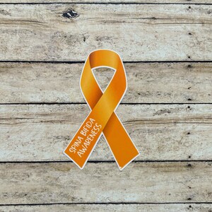 Spina Bifida Awareness Ribbon Sticker | Spina Bifida Sticker | Spina ...