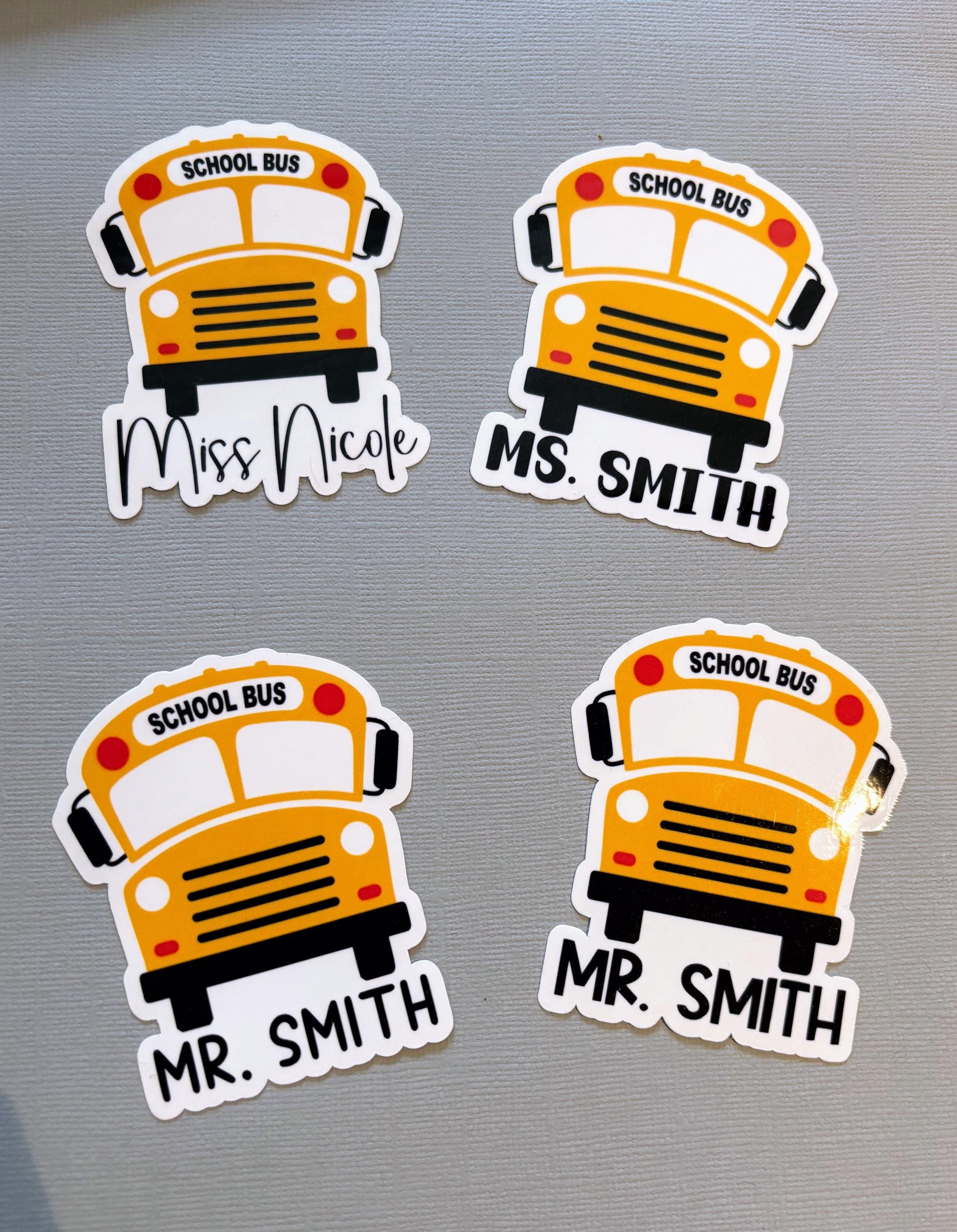 Personalized School Bus Driver Sticker or Magnet | Gift for School Bus ...