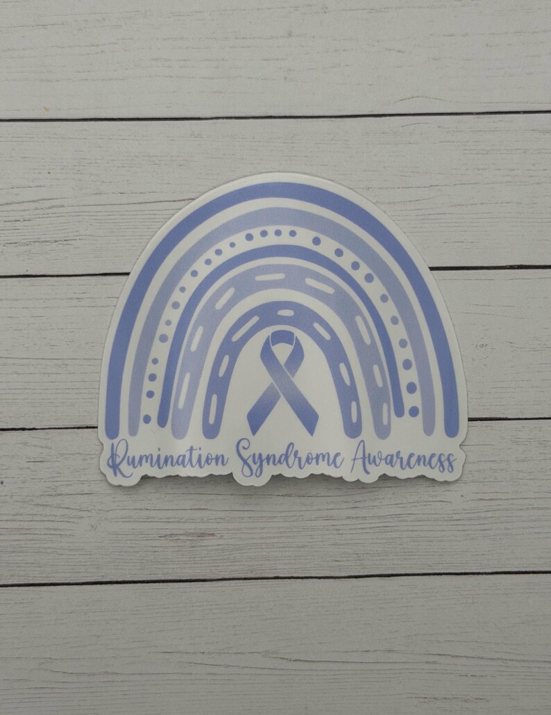 Rumination Syndrome Awareness Rainbow Sticker | Water Resistant Sticker ...