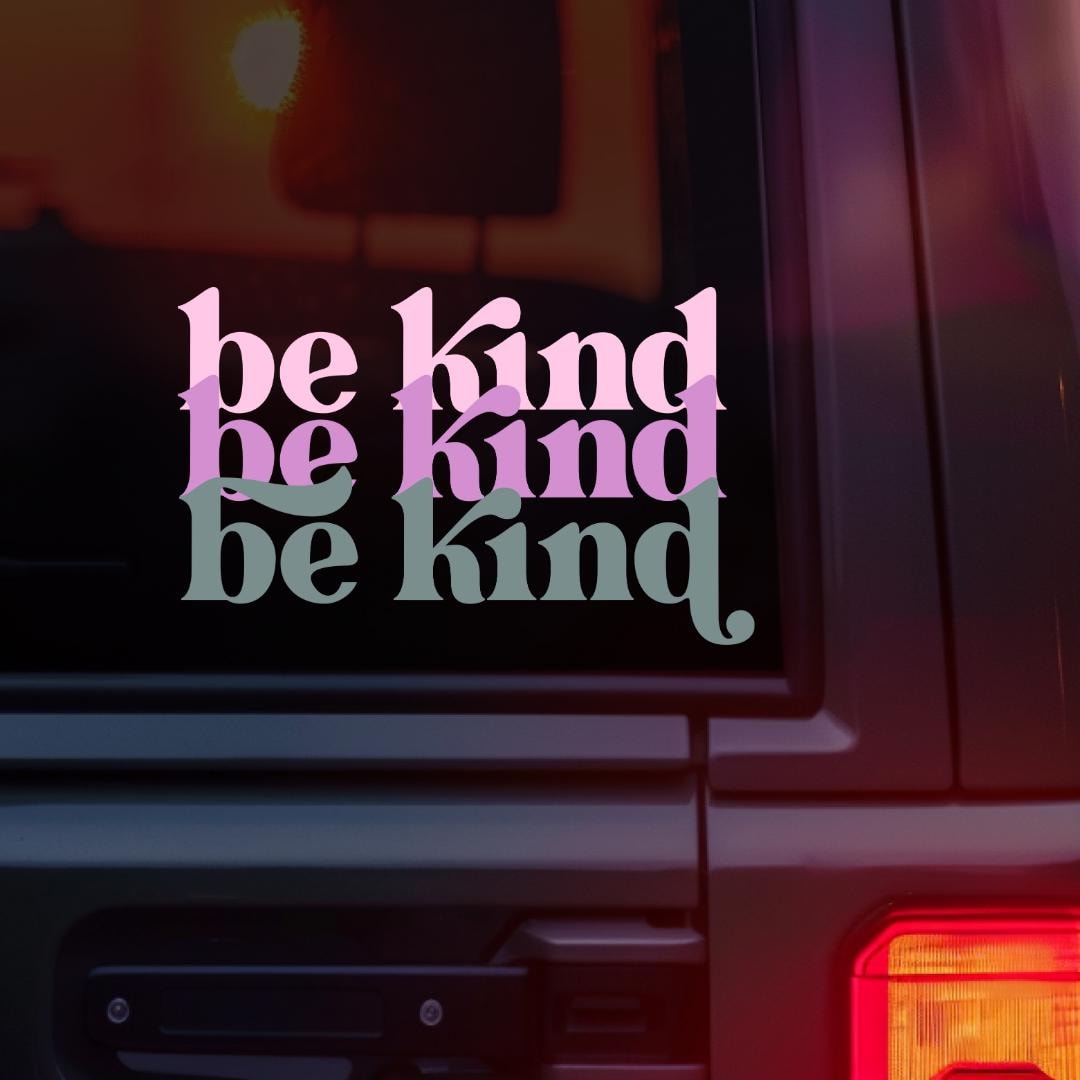 Be Kind Boho Car Decal | Be Kind Decal | Be Kind Car Decal | UV ...
