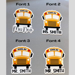 Personalized School Bus Driver Sticker | Gift for School Bus Driver ...