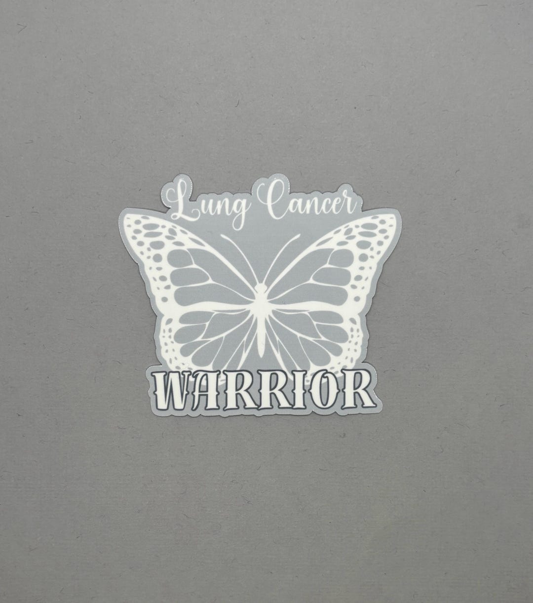 Lung Cancer Warrior Butterfly Sticker | Lung Cancer Sticker | Lung ...