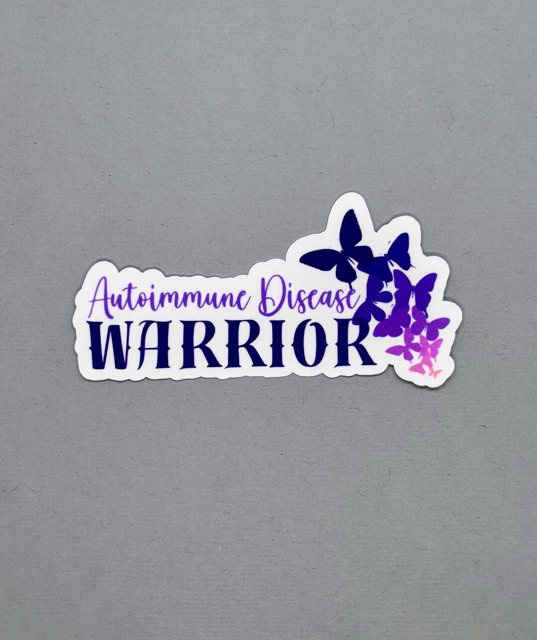 Autoimmune Disease Warrior Butterflies Sticker | Autoimmune Disease ...