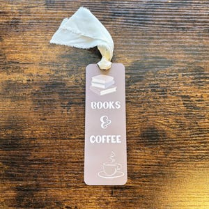 Books & Coffee Bookmark | Cute Bookmark | Gift for Mom | Gift for ...