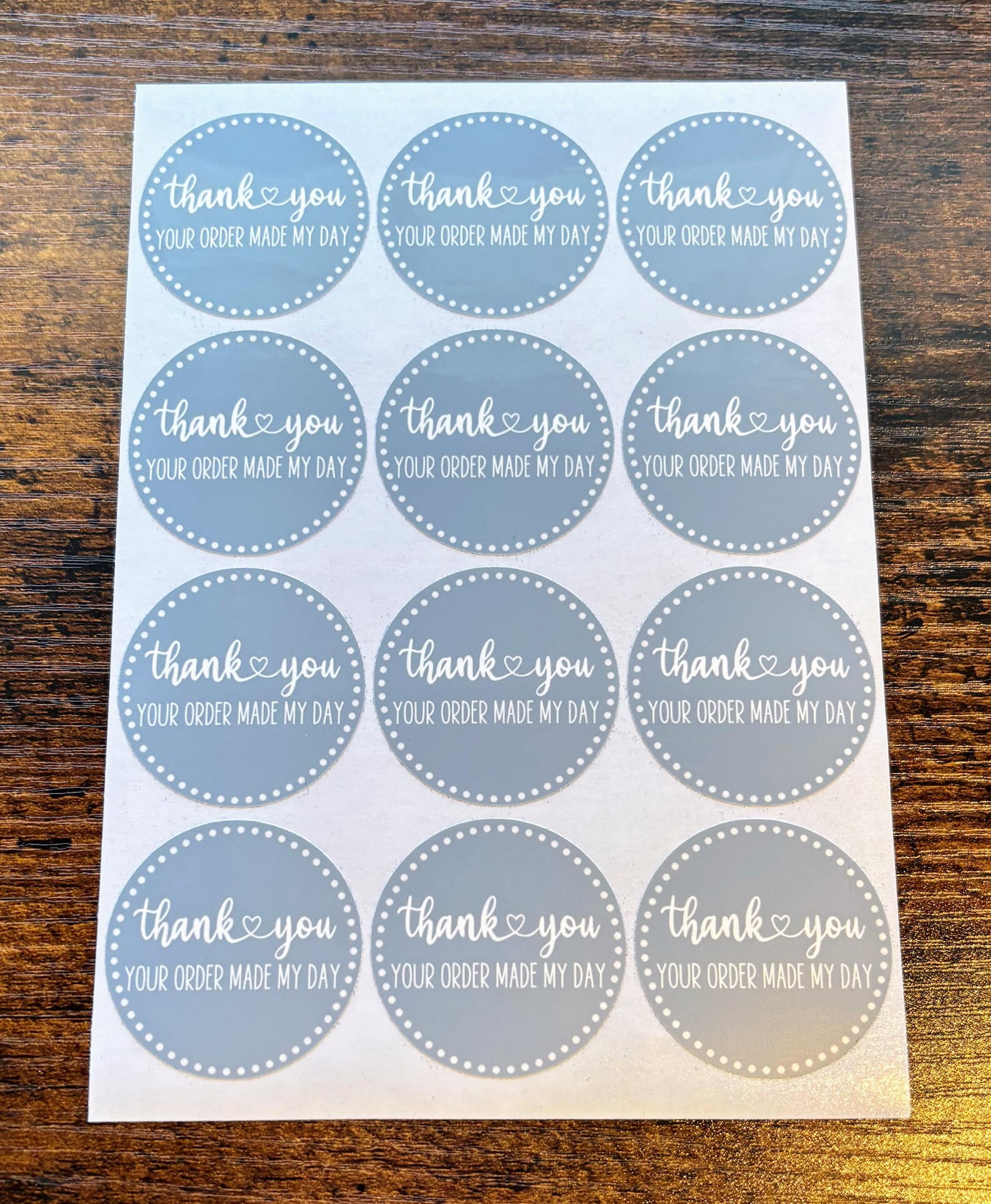 Thank You Your Order Made My Day Small Business Packaging Stickers - 12 ...