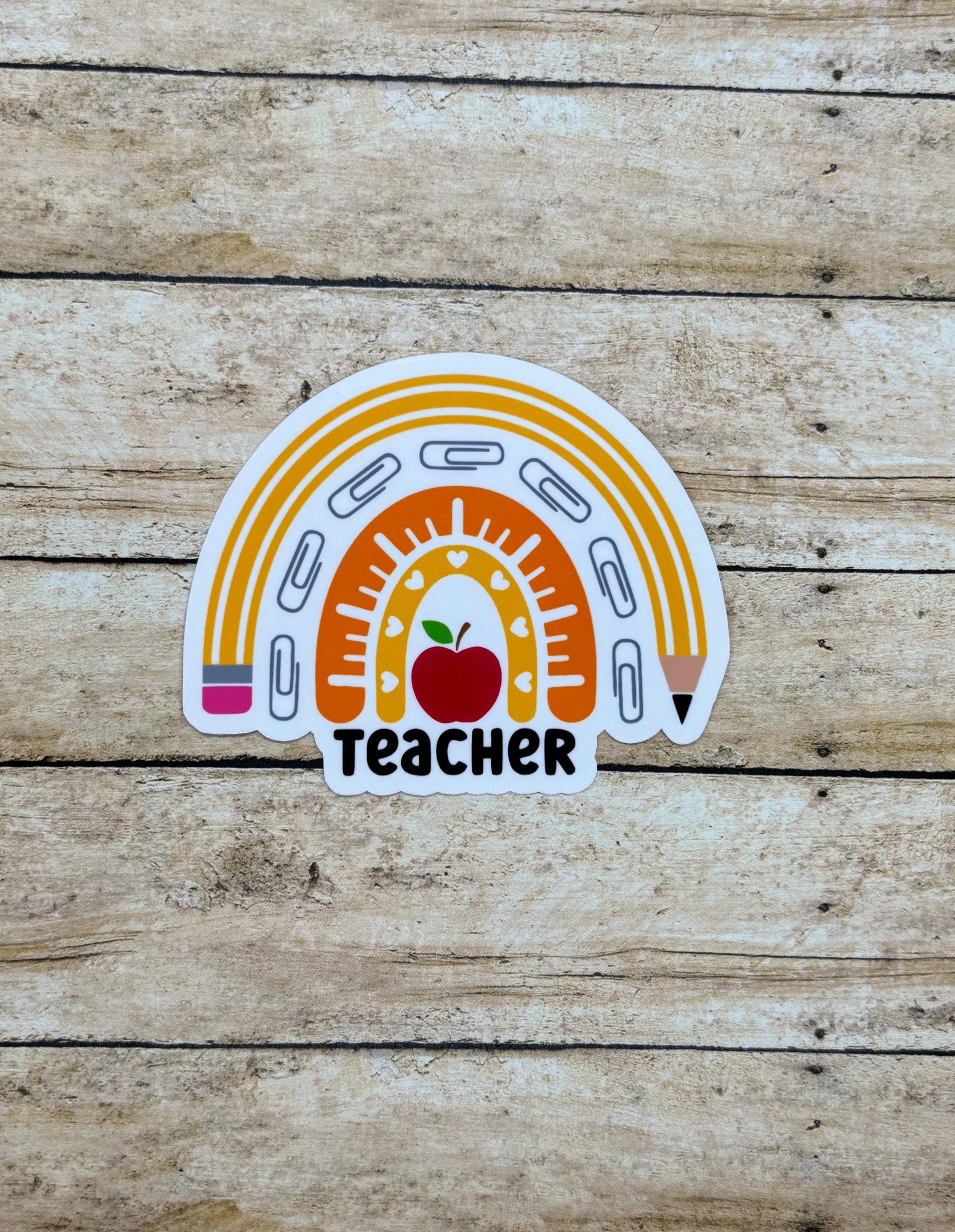 Teacher Rainbow Sticker | Teacher Sticker | Teacher Appreciation Gift ...