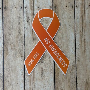 MS (multiple Sclerosis) Awareness Custom Ribbon Sticker | MS Sticker ...