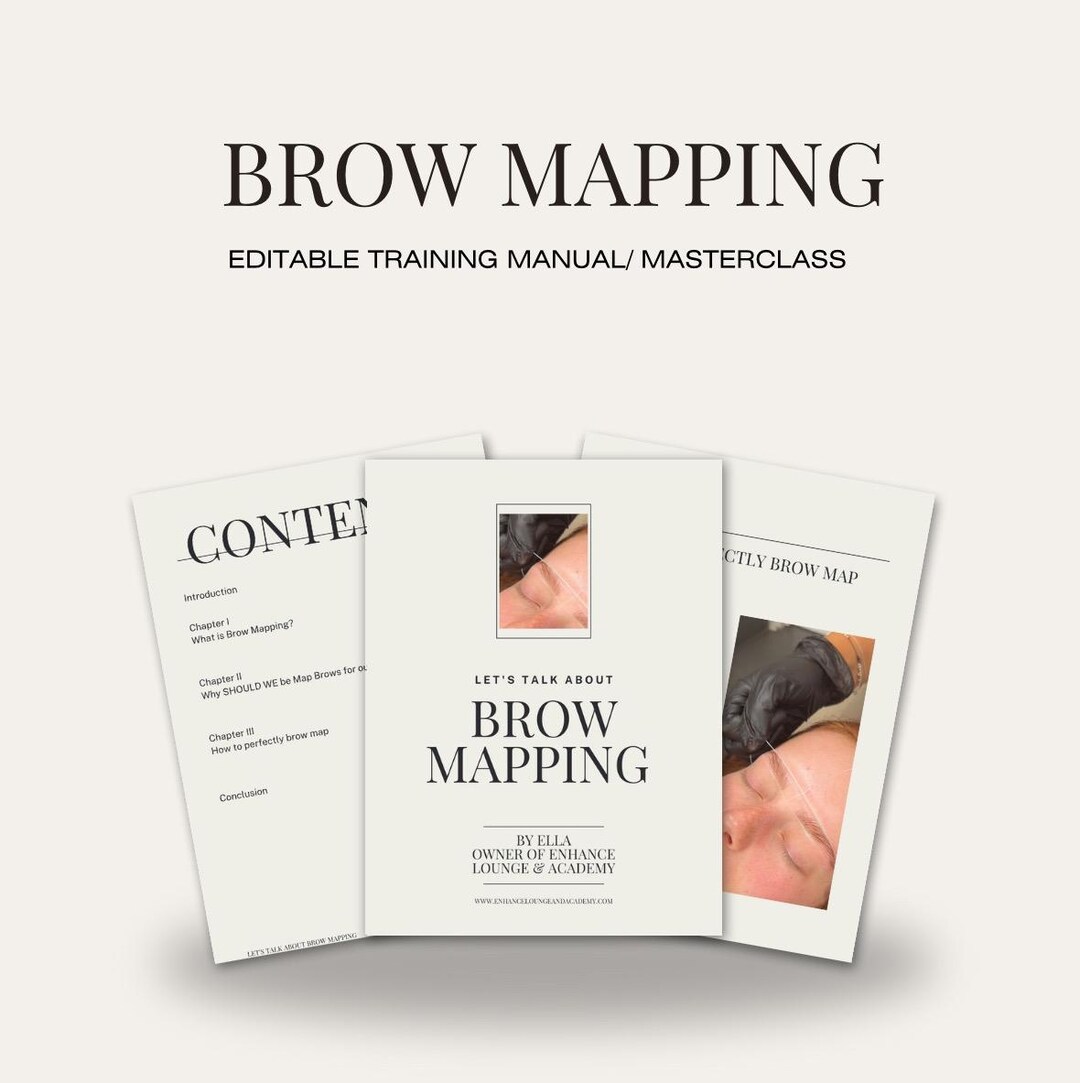 Editable Specialist Brow Mapping Manual | Ebook Brow Training Manual | Brow Business | Canva ...