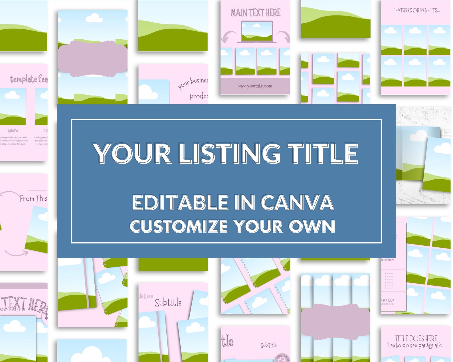 Etsy Listing Printable Shop Mockup Templates Etsy Mockup Digital ...
