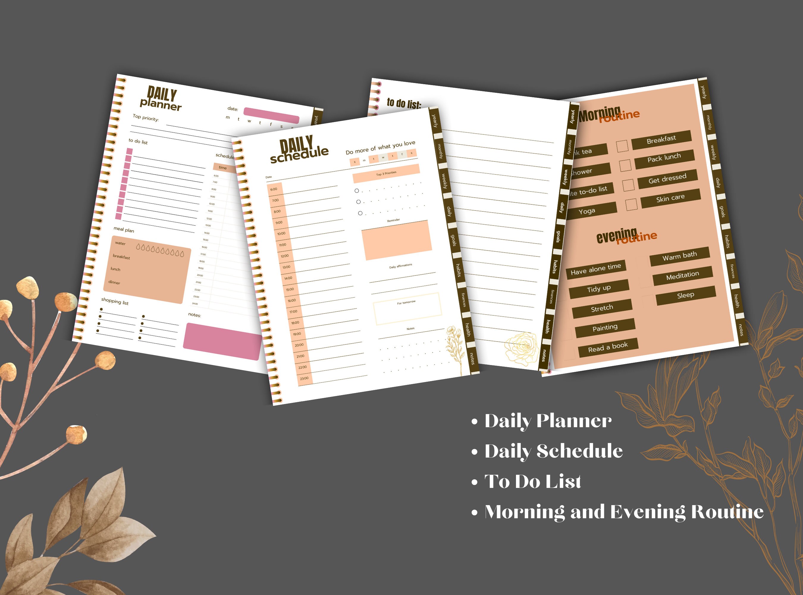 Brown Aesthetic Digital Planner 2024 Undated Digital Planner ...