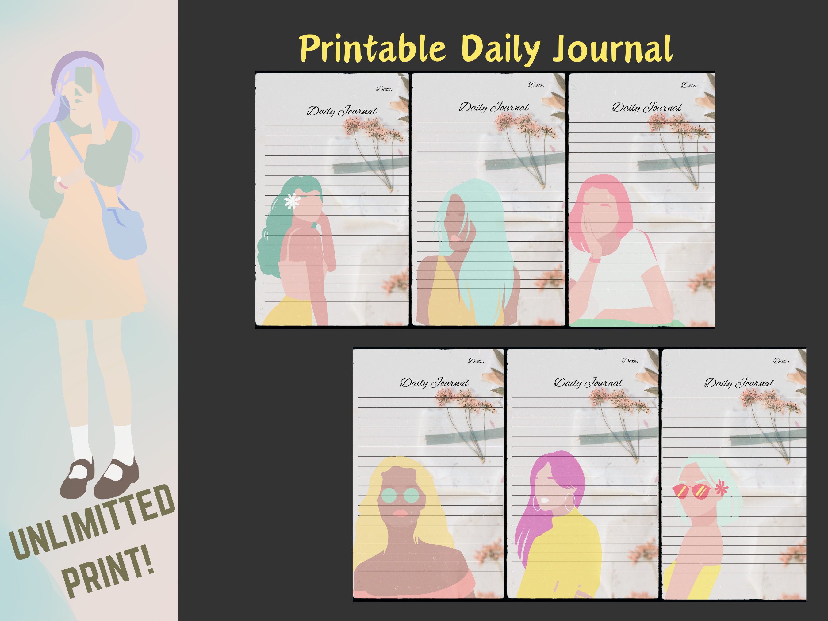 PRINTABLE BLANK Notes/pastel Color Template | Printable Planner ...