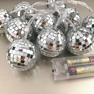 Disco Ball Fairy Light Silver Mirror Disco Ball for Wedding Bling ...