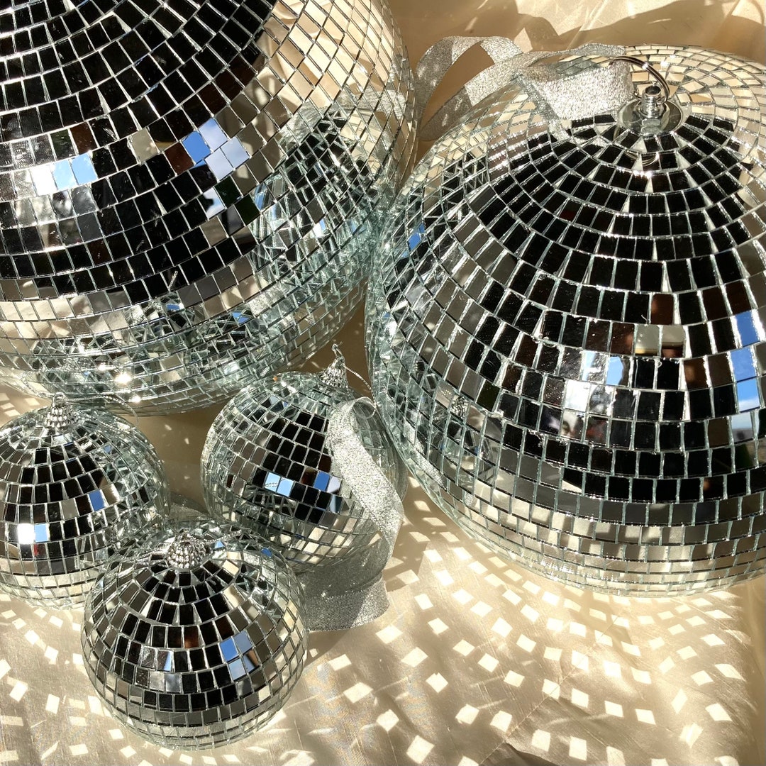12 Large Disco Ball Mirror Disco Ball 70s Disco Party Decor Hippie ...