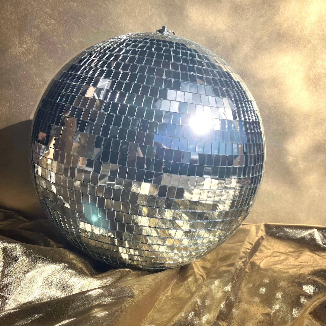 12” Large Disco Ball Mirror Disco Ball 70s Disco Party Decor Hippie ...