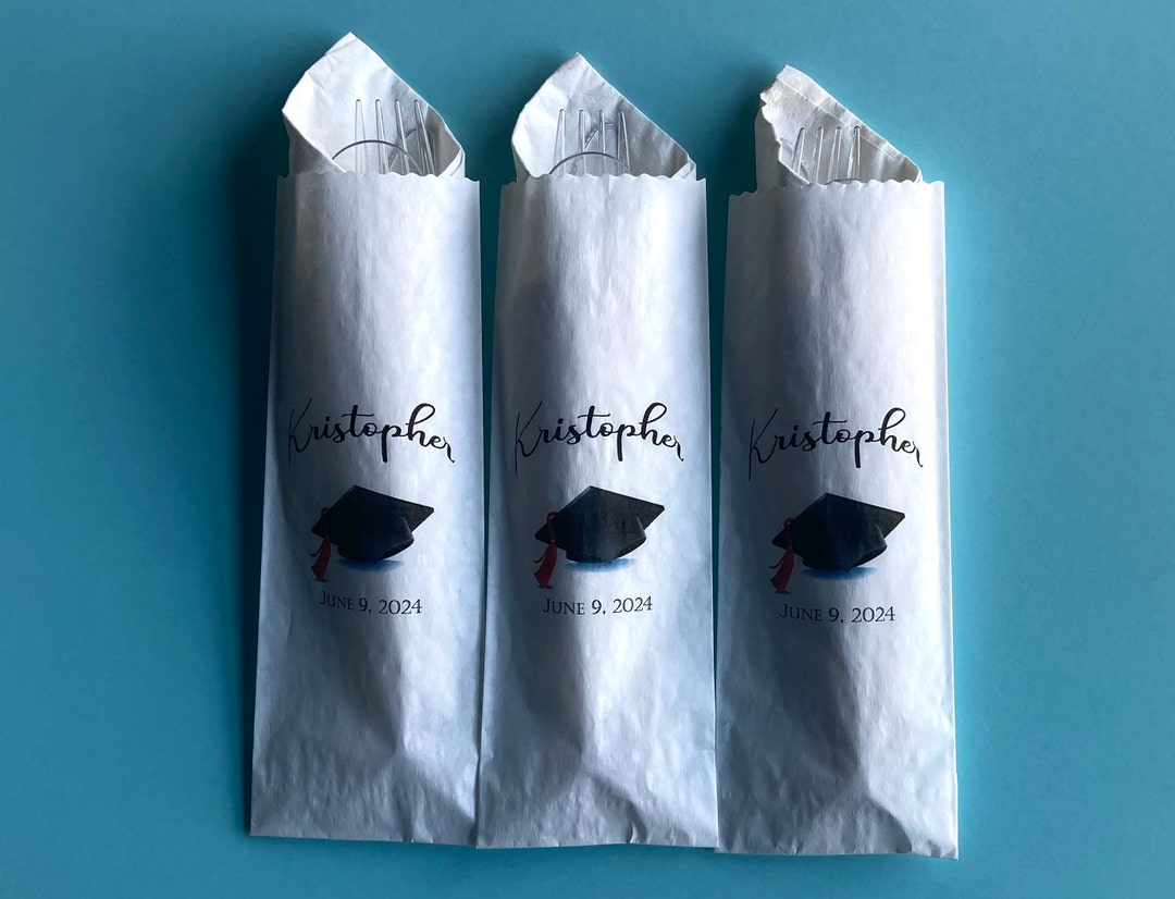 Custom Graduation Party Favor Silverware Bag for Graduating Class of ...