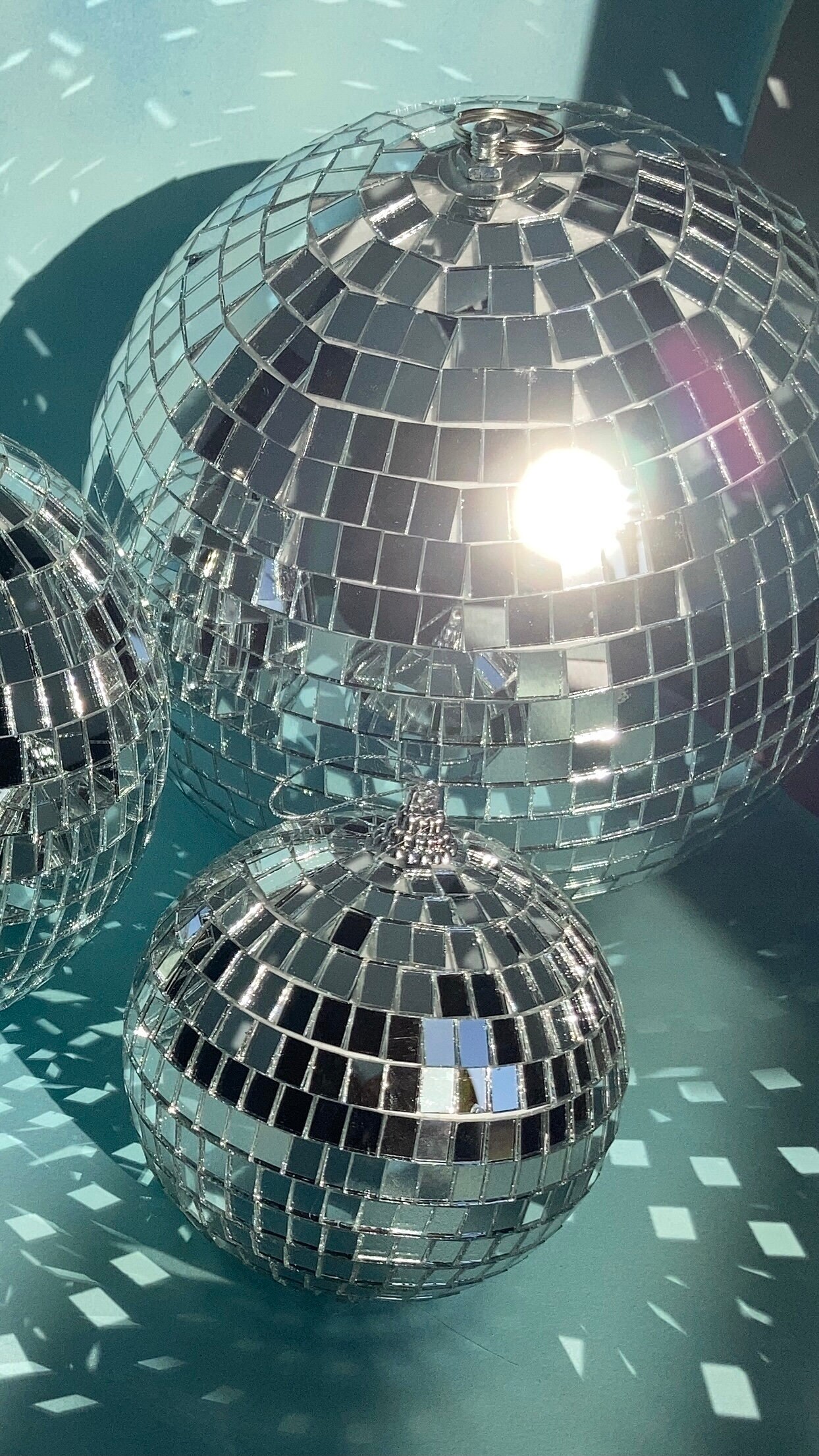 12 Large Disco Ball Mirror Disco Ball 70s Disco Party Decor Hippie ...