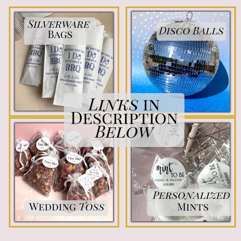 Wedding Exit Toss Dried Petal Wedding Favor Packet Design Custom Tag ...